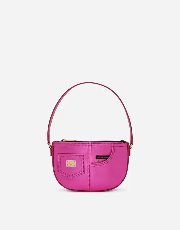 Dolce & Gabbana Dg Girlie Foiled Nappa Leather Shoulder Bag - Fuchsia