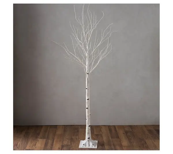 EVERGREEN Birch Tree With 750 Micro Lights, 7'h