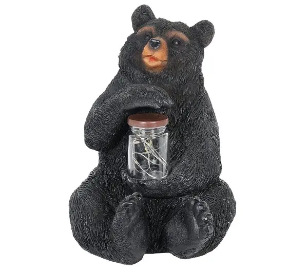 EXHART Solar Bear With Firefly Jar By