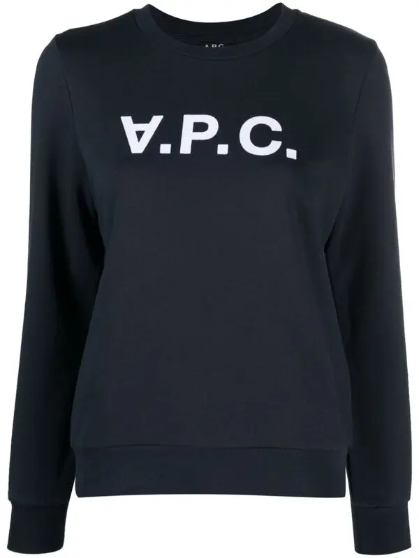 A.p.c. Vpc Logo-print Sweatshirt - Blue