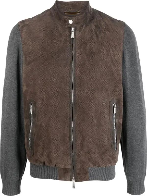 MOORER Mendini-urp Suede Bomber Jacket
