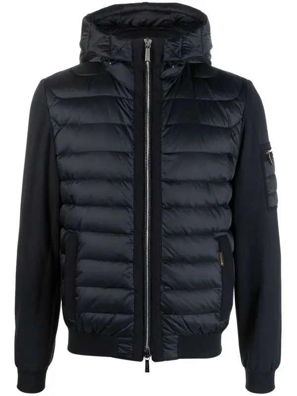 MOORER Doge-shf Panelled Jacket - Blue