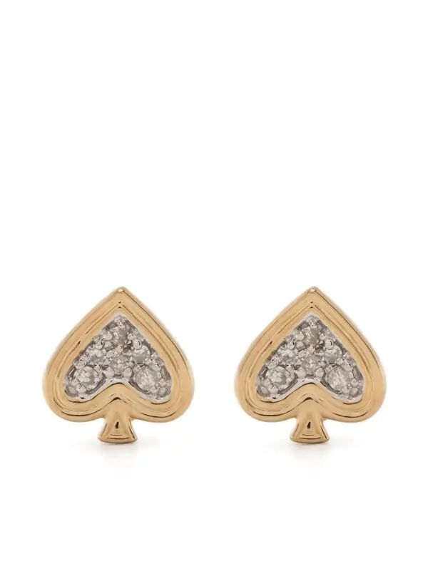 Adina Reyter 14kt Yellow Spade Earrings