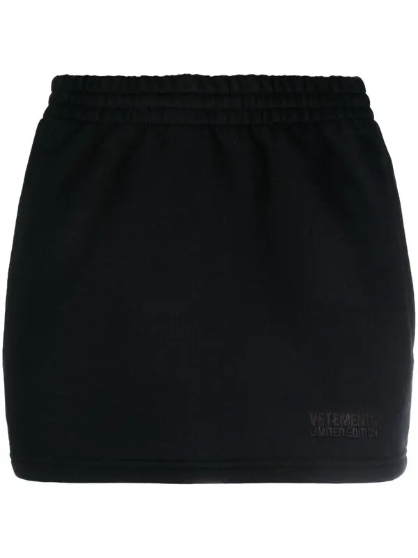 Vetements Elasticated Cotton-blend Miniskirt