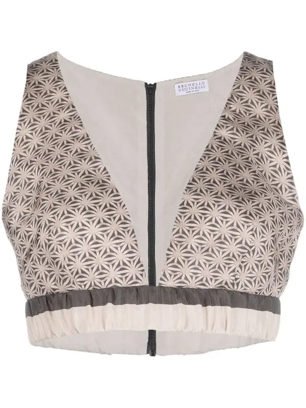 Brunello Cucinelli V-neck Cropped Top
