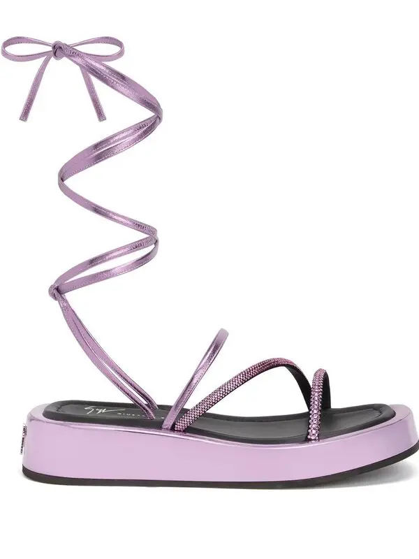 GIUSEPPE ZANOTTI Melbourne Lace-up Sandals - Pink