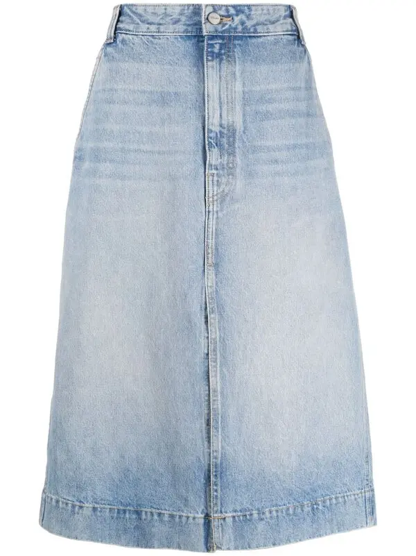 Khaite The Charlene Denim Skirt - Blue