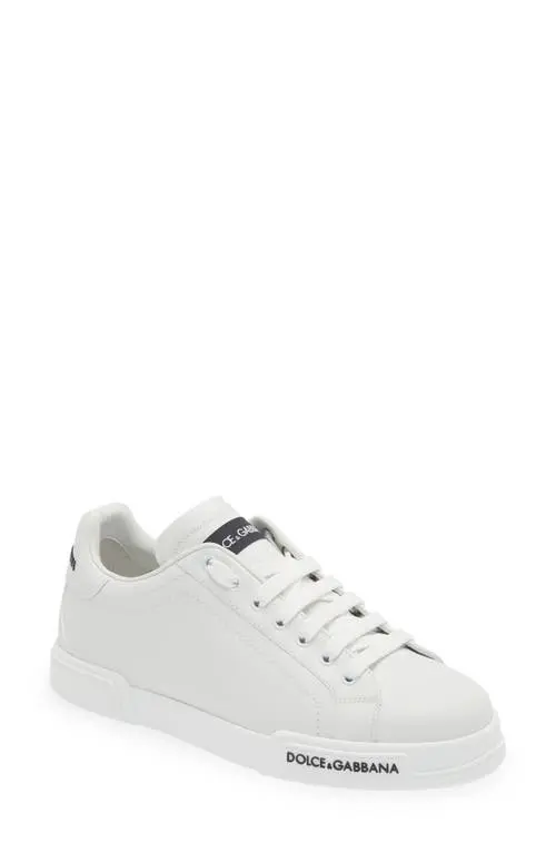 Dolce & Gabbana Portofino Logo Sneakers - White