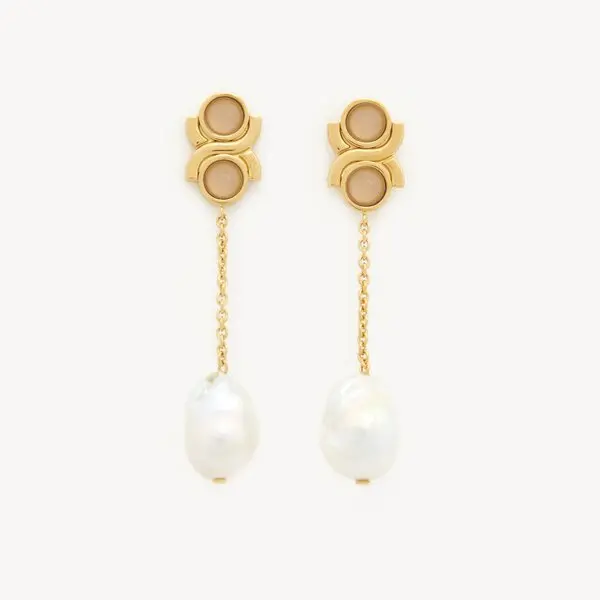 Chloé Marcie Dangle Earrings In Gold 40% Off Editorialist - Main Image