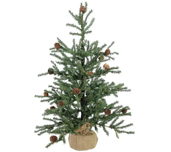 VICKERMAN 24' Carmel Pine Artificial Christmas Ree, Unlit