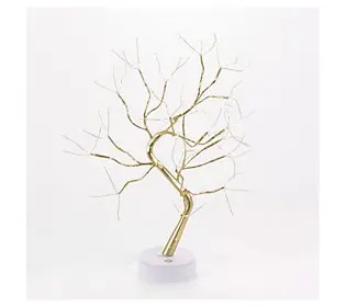 GERSON INTERNATIONAL Elegant Champagne Gold Tree With Warm Led Light Gerson Co