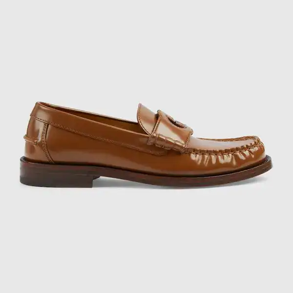 Gucci Interlocking G Loafer Leather - Brown | Editorialist display picture 3