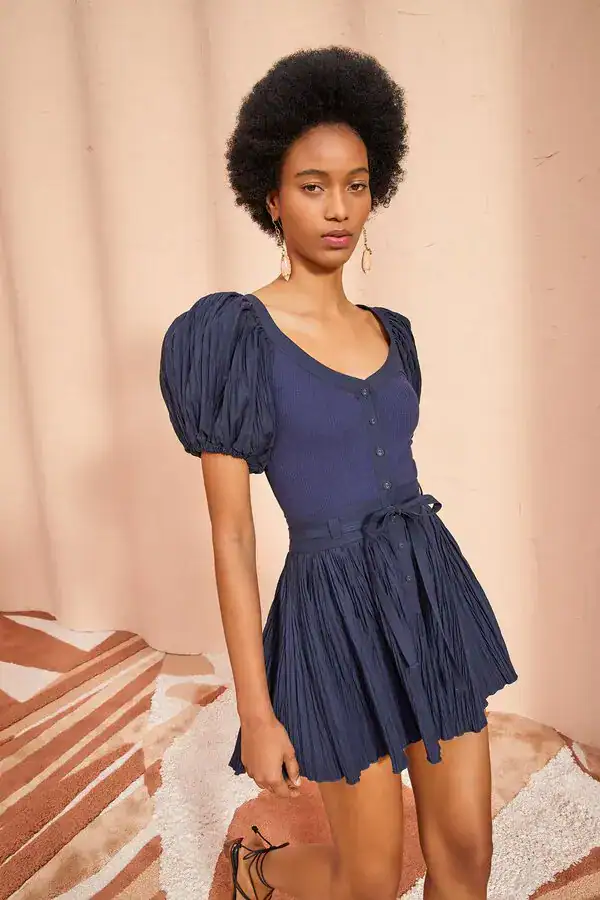Ulla Johnson Vinny Playsuit In Midnight 70% Off Editorialist