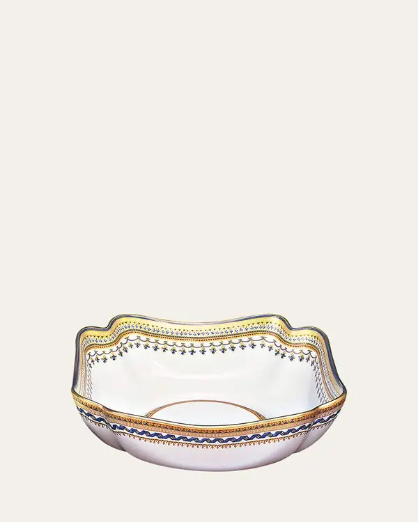 MOTTAHEDEH Chinoise Blue Large Square Bowl