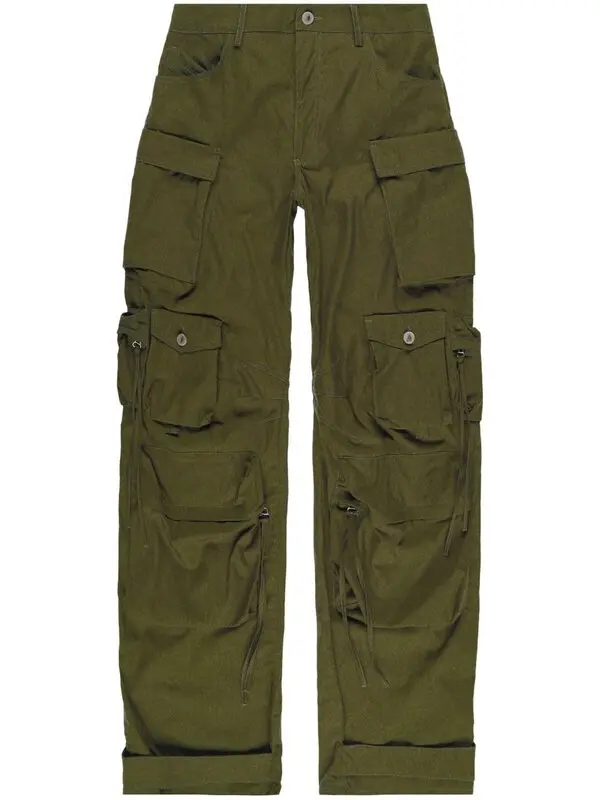 Attico Wide-leg Cargo Trousers - Green