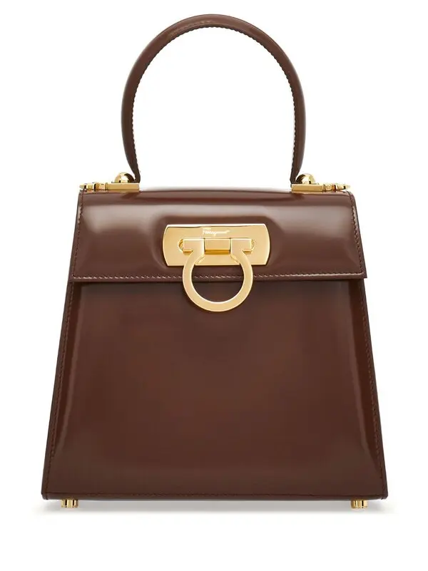 FERRAGAMO Iconic Top Handle Tote Bag - Brown