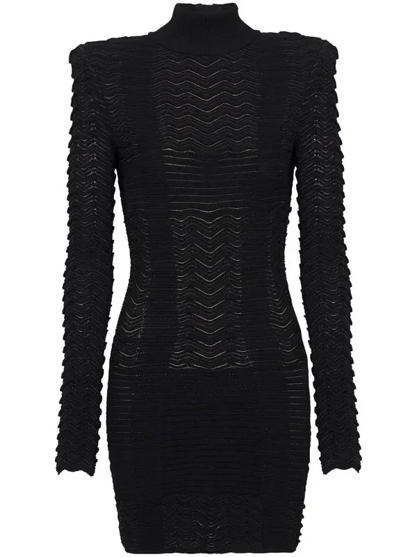 Balmain Long-sleeve Mini Dress