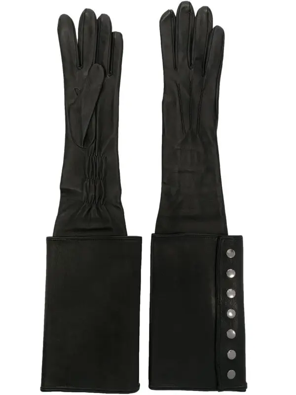 MANOKHI Press-stud Leather Gloves