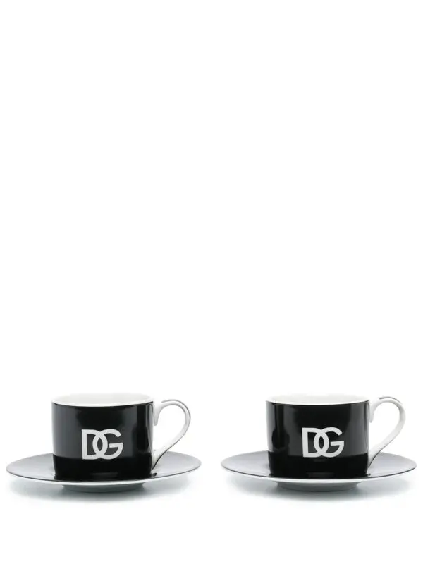 Dolce & Gabbana Dg-print Ceramic Teacups
