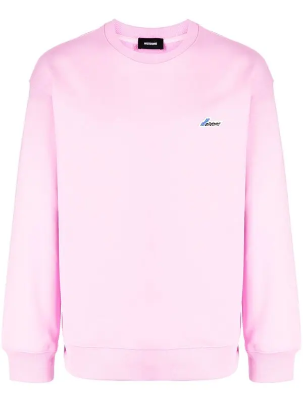 We11Done Logo-patch Cotton Sweatshirt