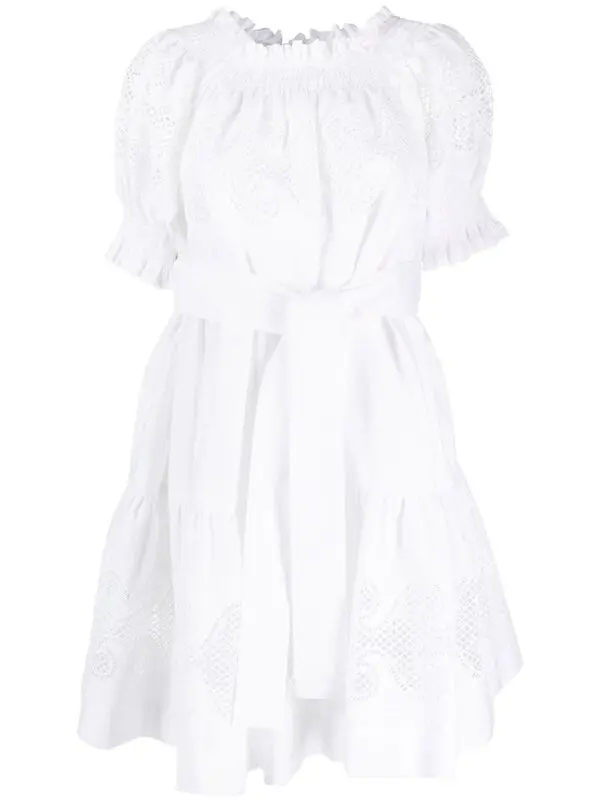 P.a.r.o.s.h Eyelet-embellished Cotton Minidress