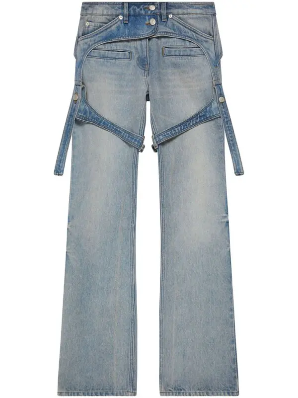 COURREGES Racer Denim Trousers - Blue