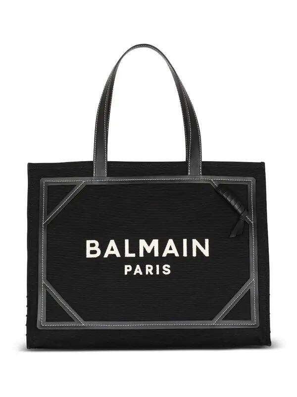 Balmain B-army 42 Canvas Tote Bag - Black
