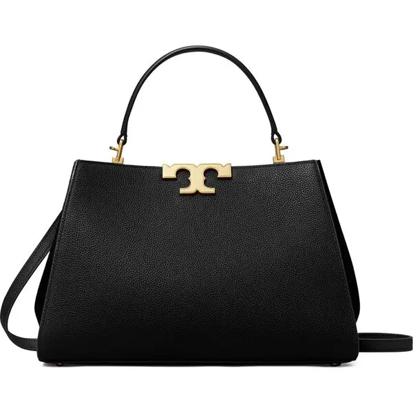 Tory Burch Small Eleanor Pebble Leather Satchel - Black