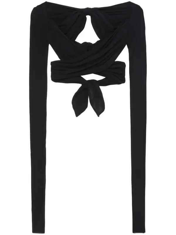 Philosophy Di Lorenzo Serafini Bow-fastening Cropped Top