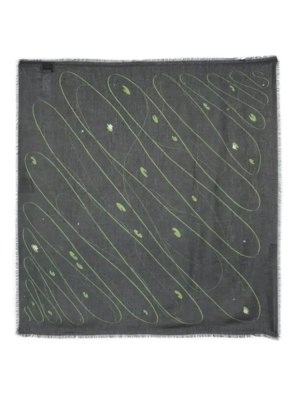Woolrich X Daniëlle Cathari Graphic-print Frayed-edge Scarf - Black