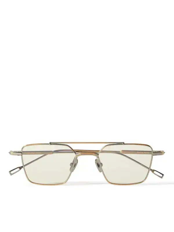 Native Sons Yeager Explorer Square-Frame -Tone Sunglasses In Gold