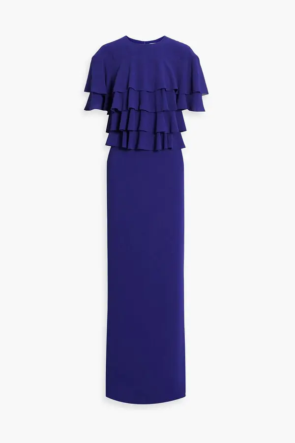 MIKAEL AGHAL Ruffled Crepe Gown