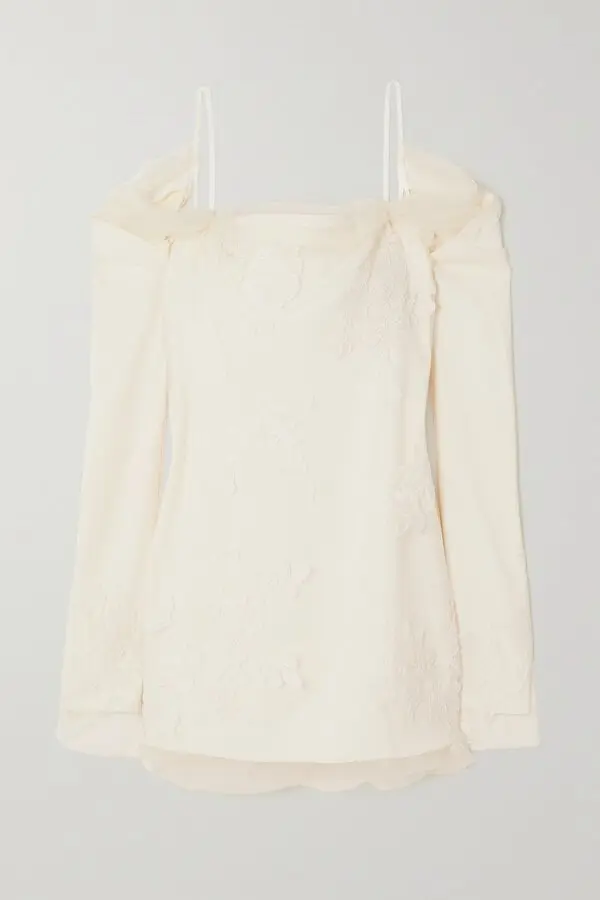 DANIELLE FRANKEL Lucy Lace-trimmed Mini Dress