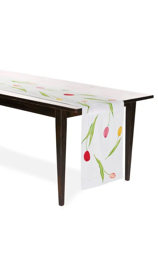 MODA DOMUS Tulip Handcrafted Linen Runner