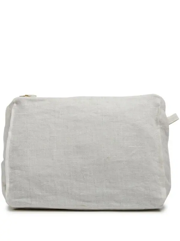 ONCE MILANO Linen Wash Bag - White