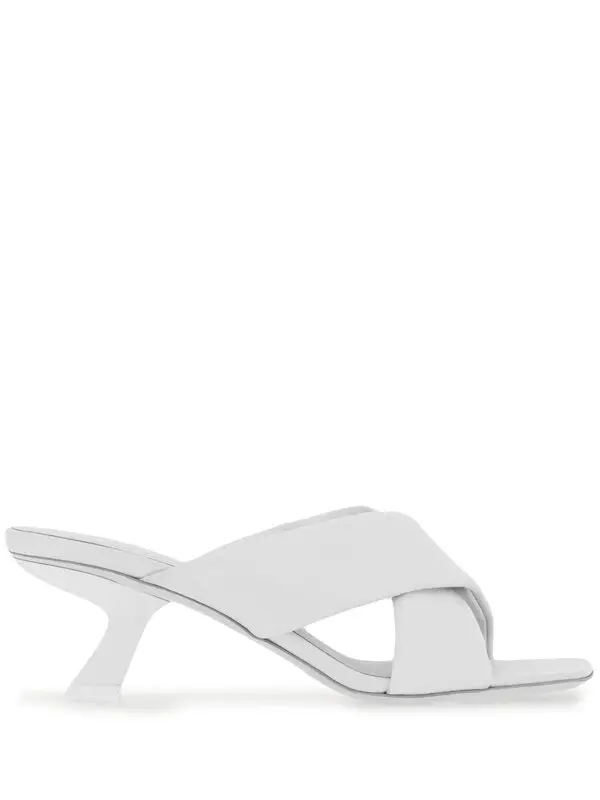 FERRAGAMO 55mm Crossover-strap Sandals - White