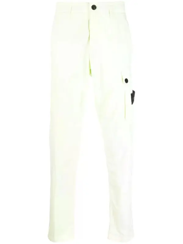 Stone Island Slim-fit Trousers With Compass Badge - Green