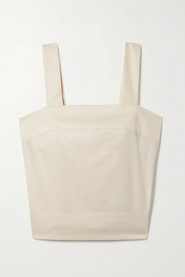 Tibi Organic Cotton-poplin Tank