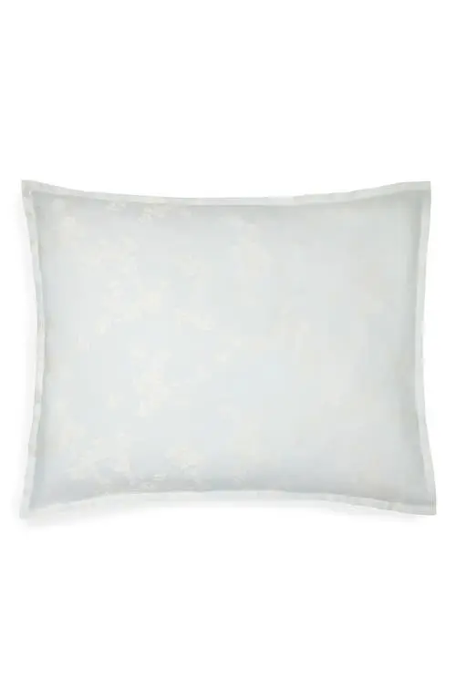SFERRA Salara Floral Cotton Sateen Sham - Aquamarine