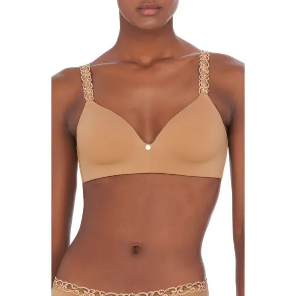 Natori Pure Luxe Wireless Contour Bra - Cafe