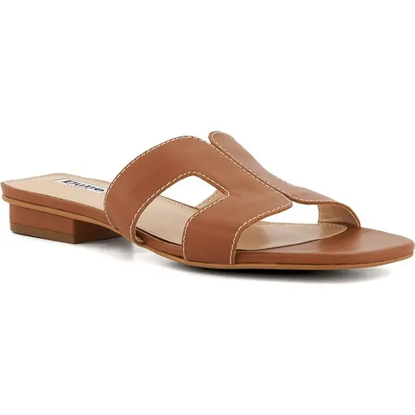 Dune London Loupe Slide Sandal - Tan