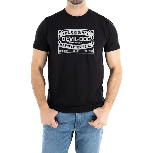 DEVIL-DOG DUNGAREES Patch Graphic T-shirt