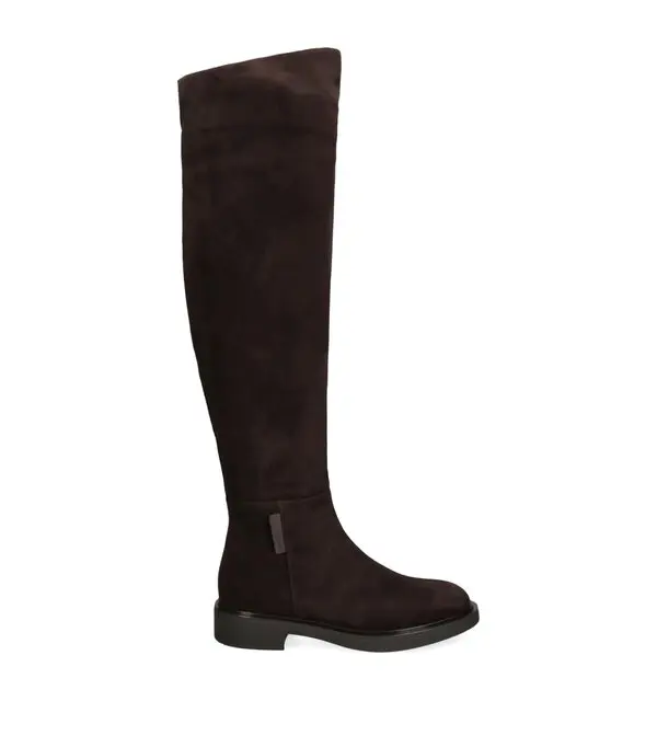 GIANVITO ROSSI Suede Lexington Knee-high Boots - Brown
