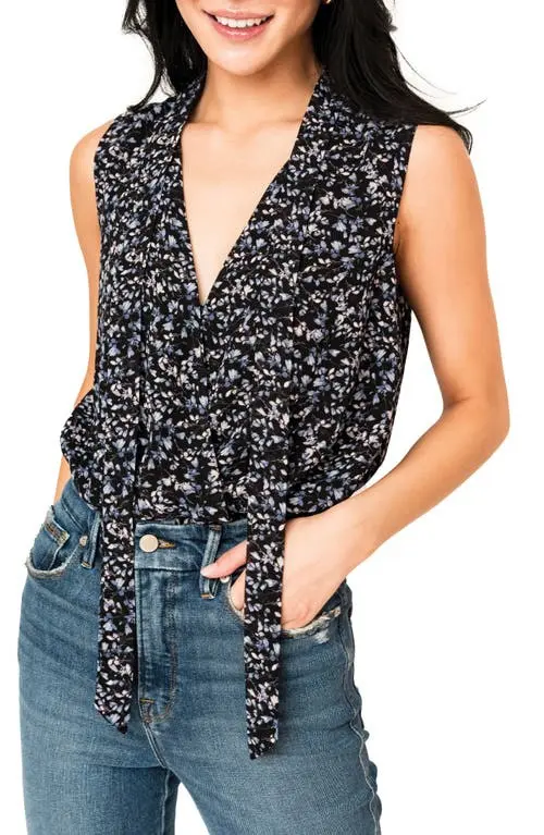 GIBSONLOOK Floral Print Sleeveless Bodysuit