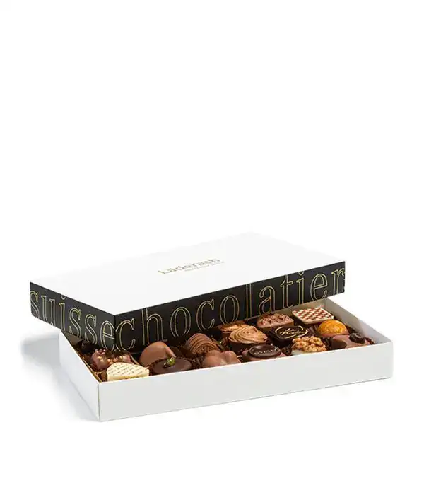LäDerach Chocolatier Suisse Classic 18-Piece Pralines Chocolate Box ...