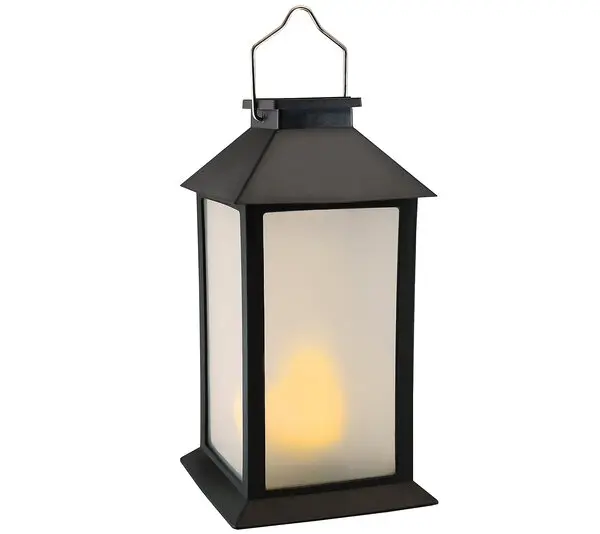 LUMABASE Solar Powered Flame Effect Lantern