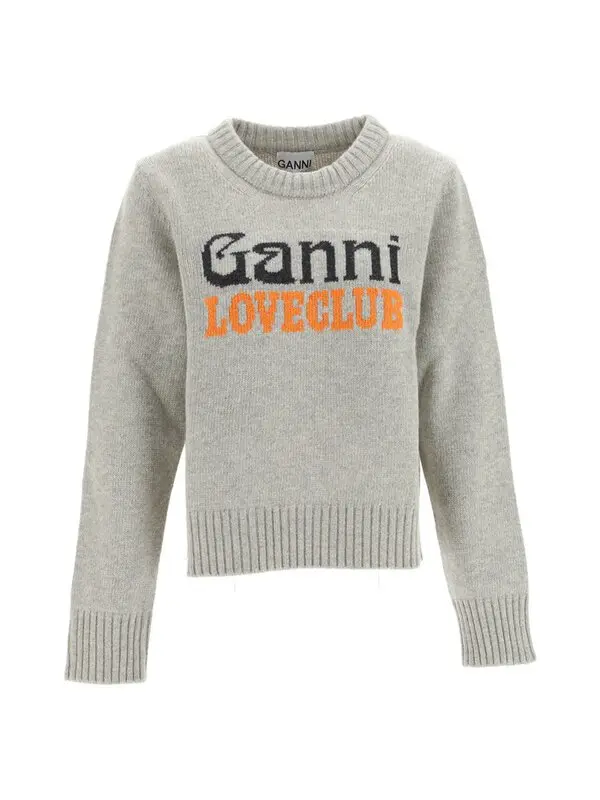 Buy GANNI Jersey With Logo - Black At 35% Off | Editorialist