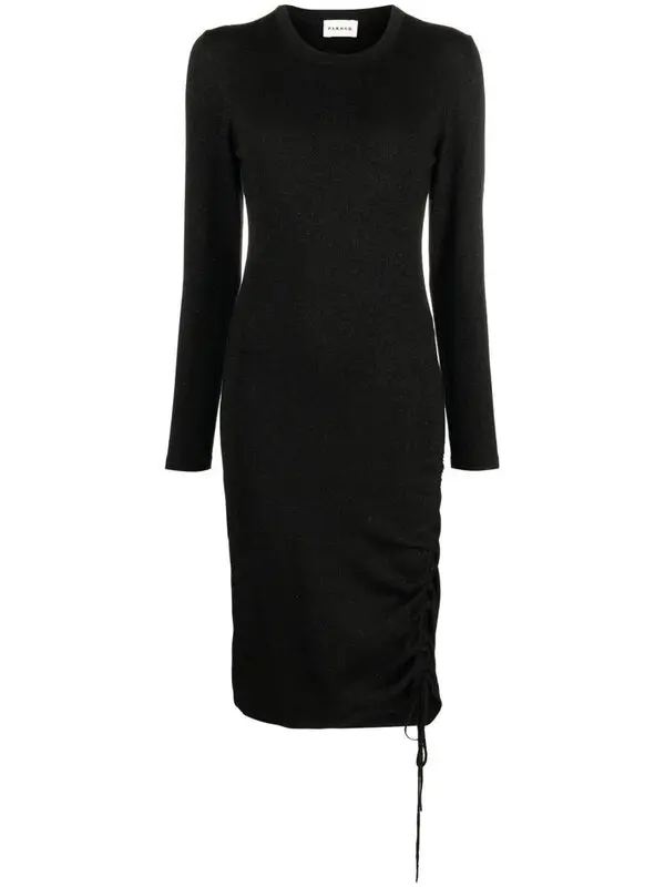 P.a.r.o.s.h Long Sleeve Draped Short Dress