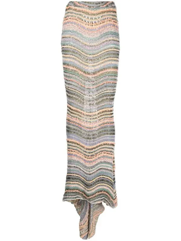 VITELLI Linen Mermaid Maxi Skirt - Multicolour