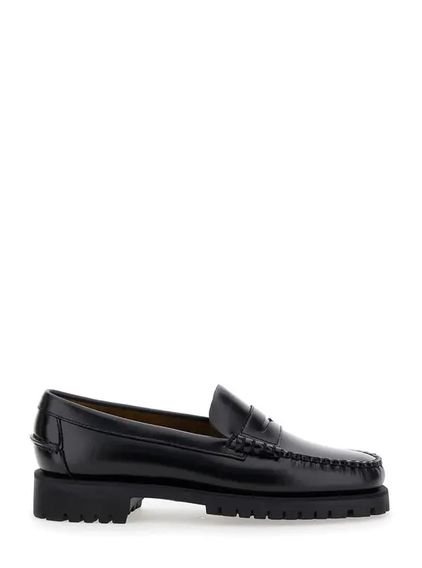 SEBAGO Slip-on Leather Loafers With Lug Sole